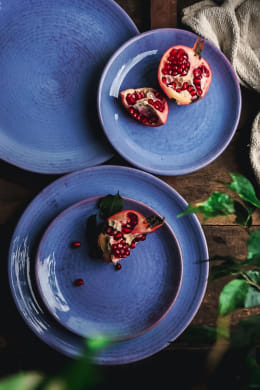 Buy Periwinkle single plate set of 6 by Amalfiee at Aashni and Co