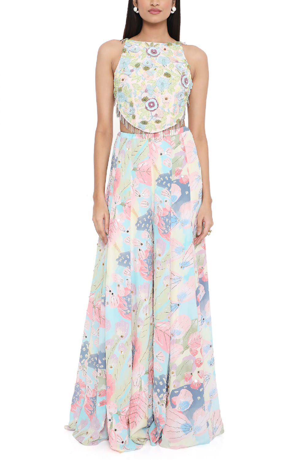 Buy Multicolour printed sharara set by Payal Singhal at Aashni and Co