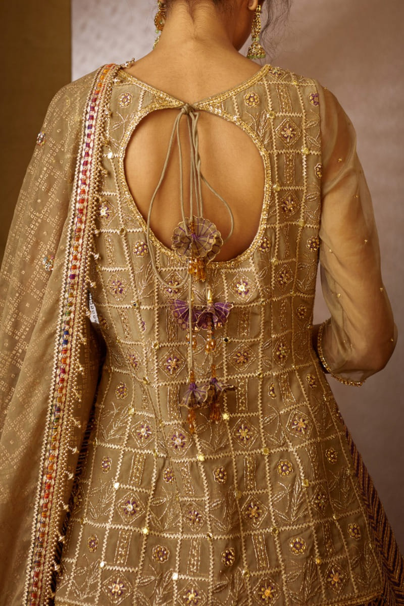 Buy Purple printed lehenga and kurta set by Moledro at Aashni and Co